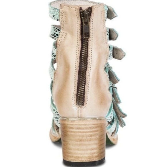 Freebird by Steven | Shoes | Freebird Turquoise Casandra Sandal Bootie Size 7 | Poshmark